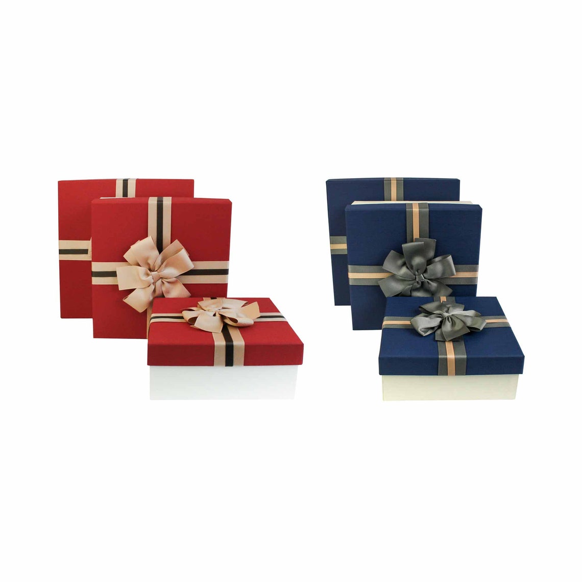 Set of 3 Rigid Luxury Square Presentation Gift Box Box With | Etsy