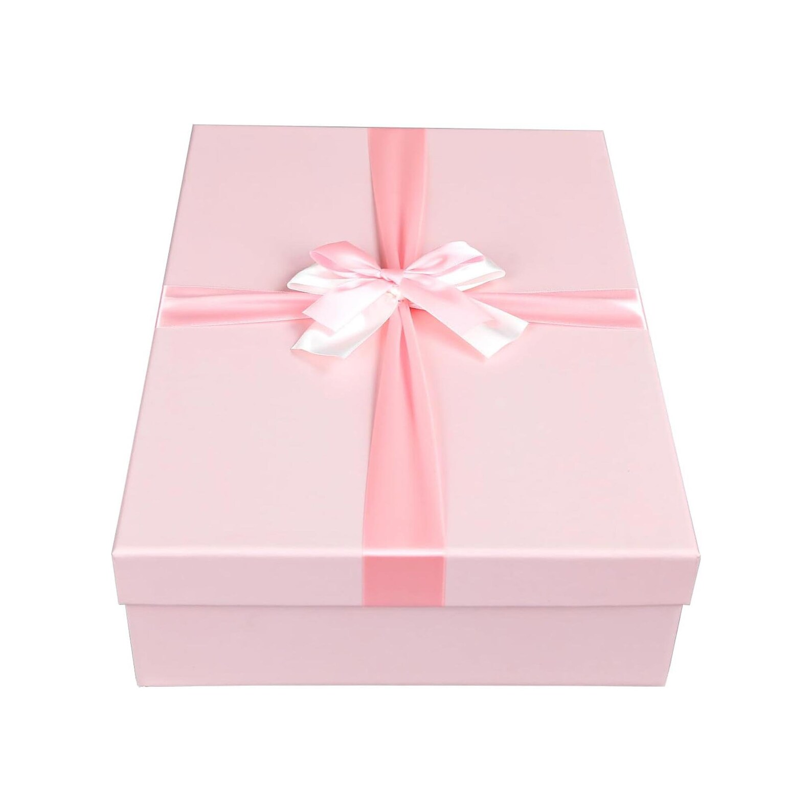 Set of 3 Rectangle Rigid Gift Box With Lid, Brown Interior & Satin ...
