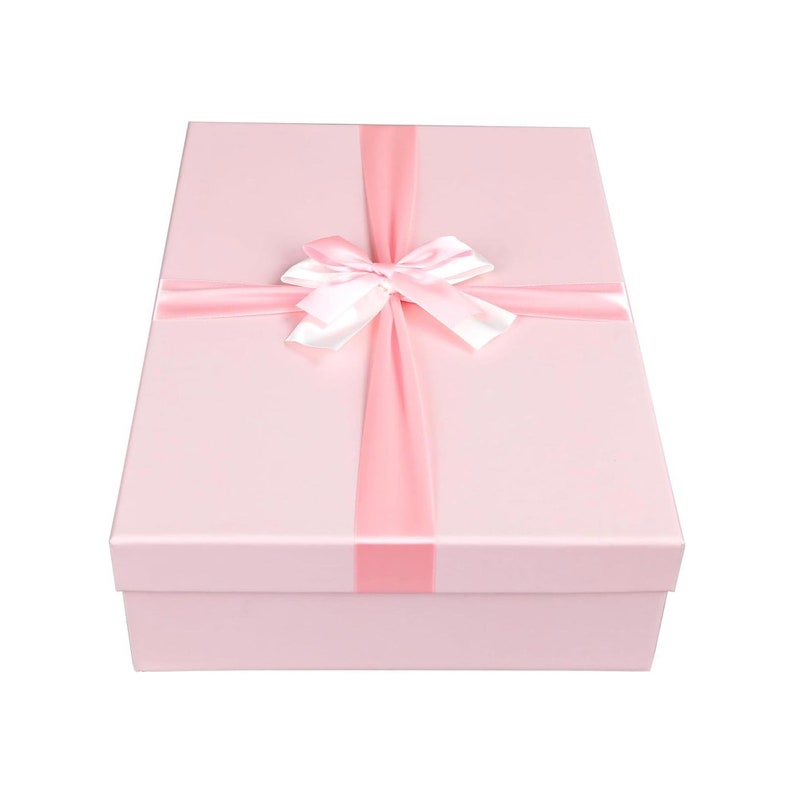 Set of 3 Rectangle Rigid Gift Box With Lid, Brown Interior & Satin ...