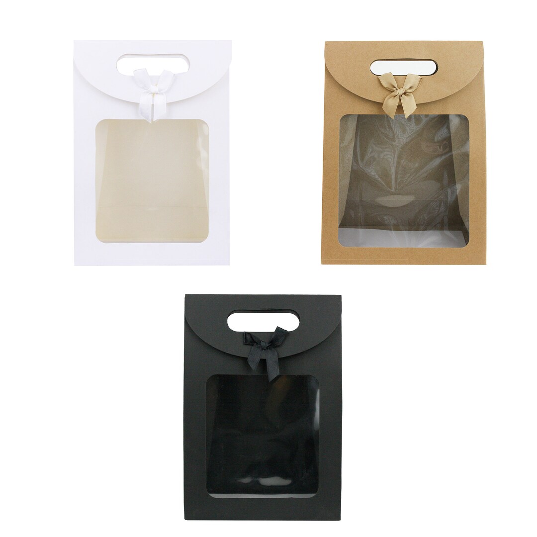 Strong Paper Stand up Gift Bag Brown White and Black Kraft - Etsy