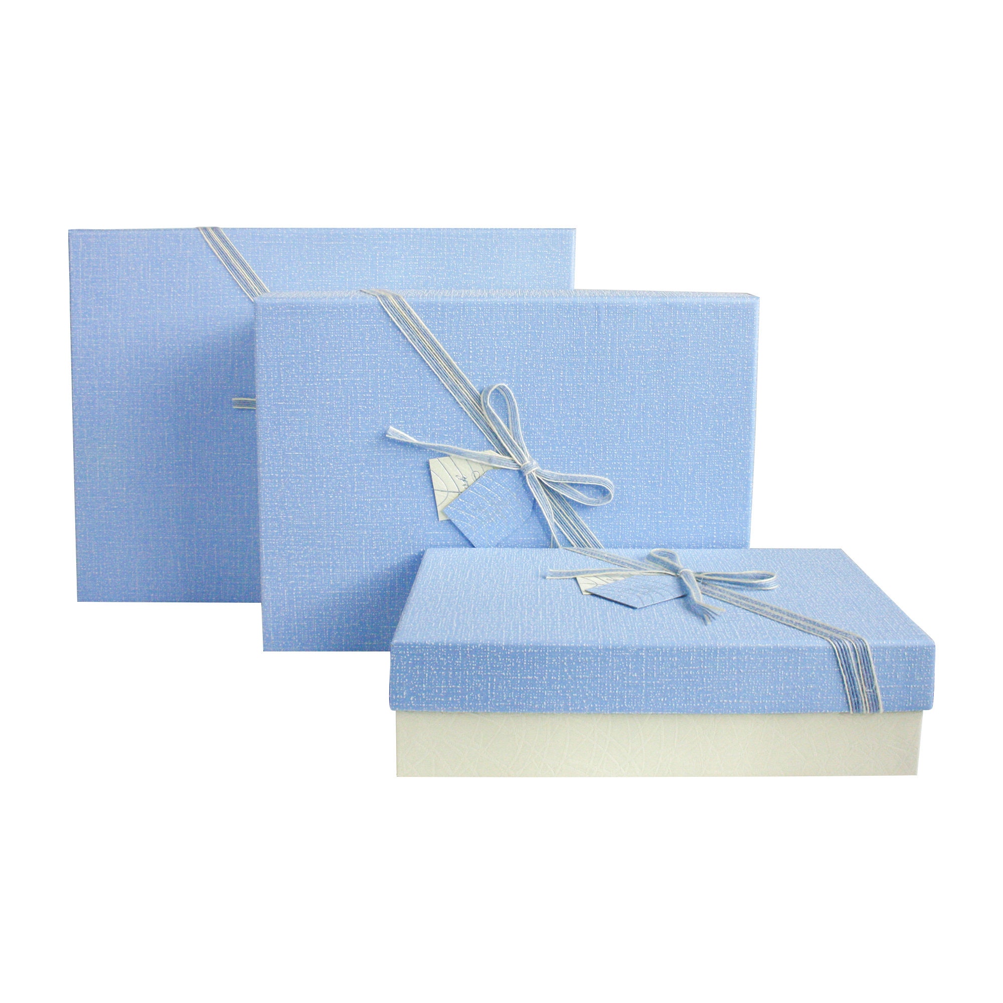 Set of 3 Rigid Luxury Rectangle Presentation Gift Box, Cream Box With ...
