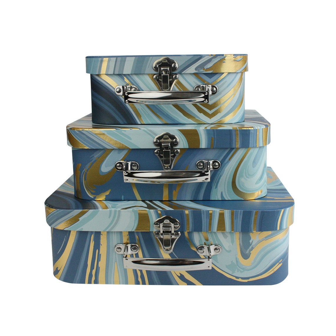 Set of 3 Rigid Luxury Presentation Suitcase Gift Storage Box | Etsy