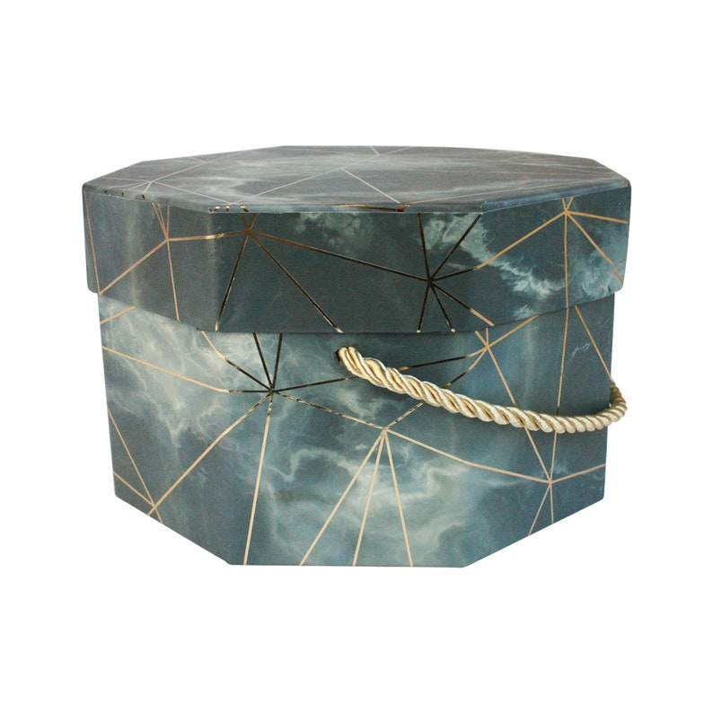 Set of 3 Rigid Luxury Octagon Shaped Gift Box Marble Print | Etsy