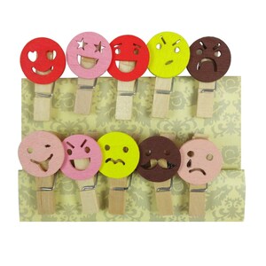 Colourful Mini Wood Clips Postcard Photo Paper Pegs Clothespin Craft ...