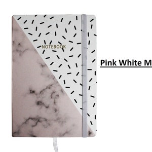 A5 Marble Effect Hardback Notebook Lined Ruled Journal Office School ...