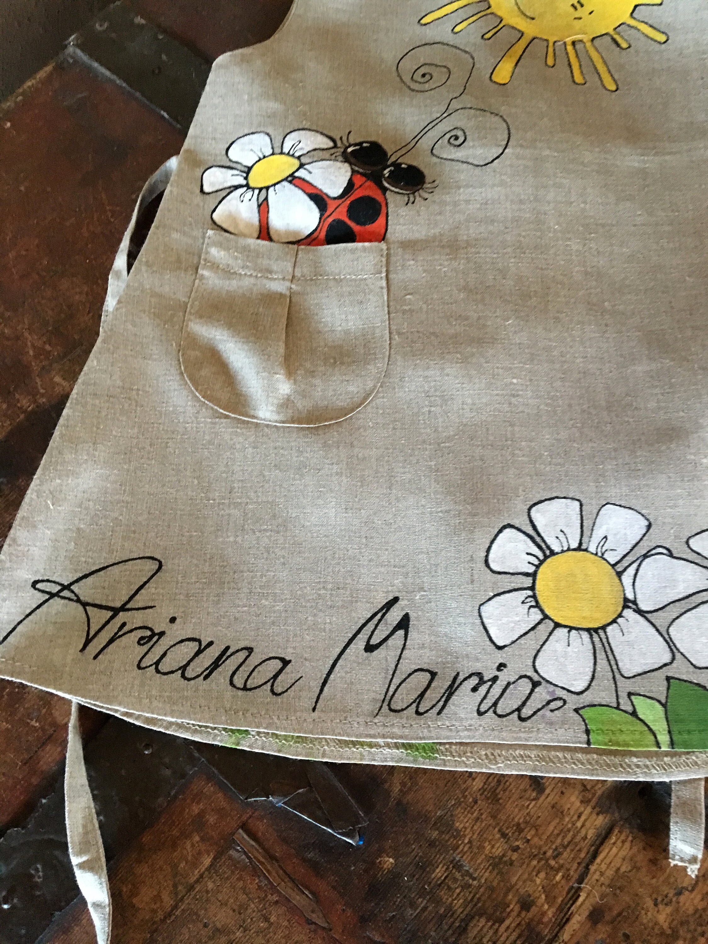 Baby Spring Dress. Floral Organic Linen Girls Clothes. Hand Painted - Etsy
