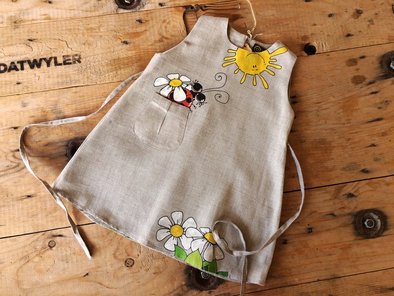 Baby Spring Dress. Floral Organic Linen Girls Clothes. Hand - Etsy