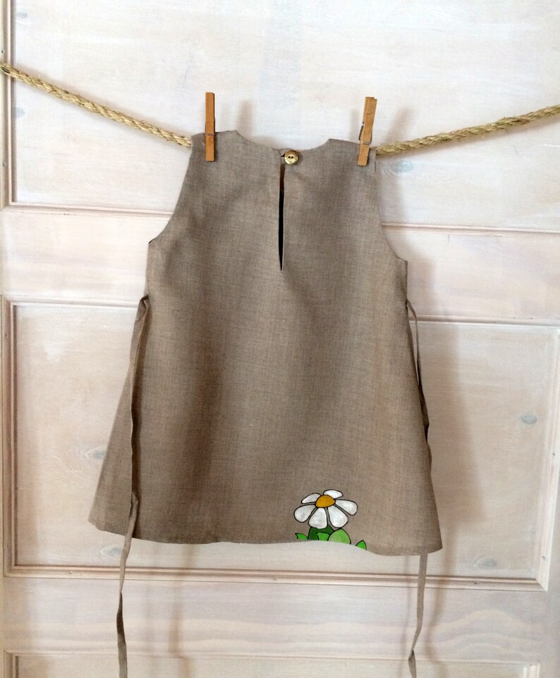 Baby Spring Dress. Floral Organic Linen Girls Clothes. Hand - Etsy