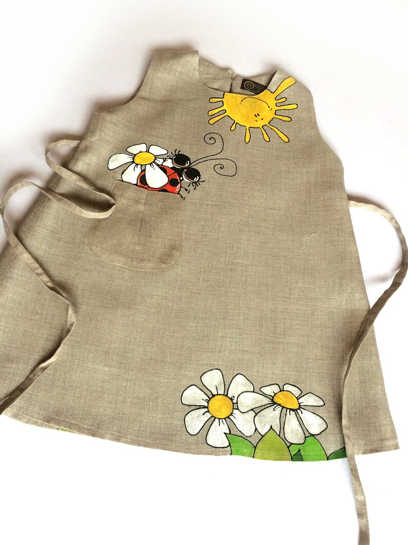 Baby Spring Dress. Floral Organic Linen Girls Clothes. Hand - Etsy