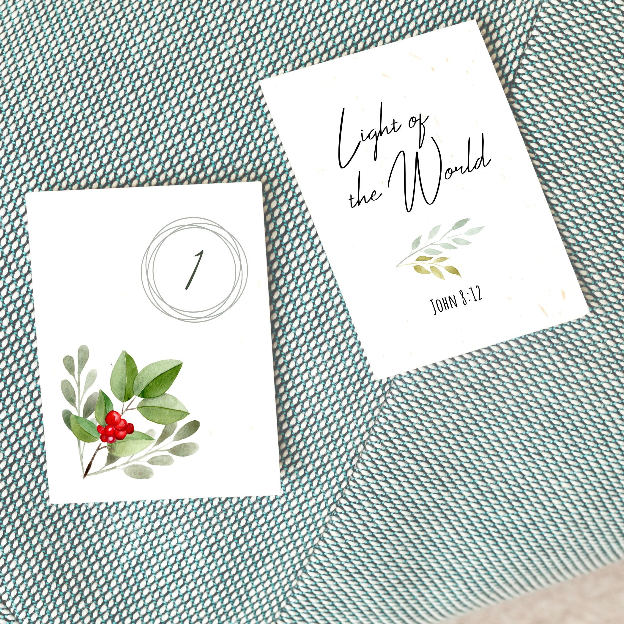 Names of Jesus, 25 Printable Advent Cards, Christmas Activities ...