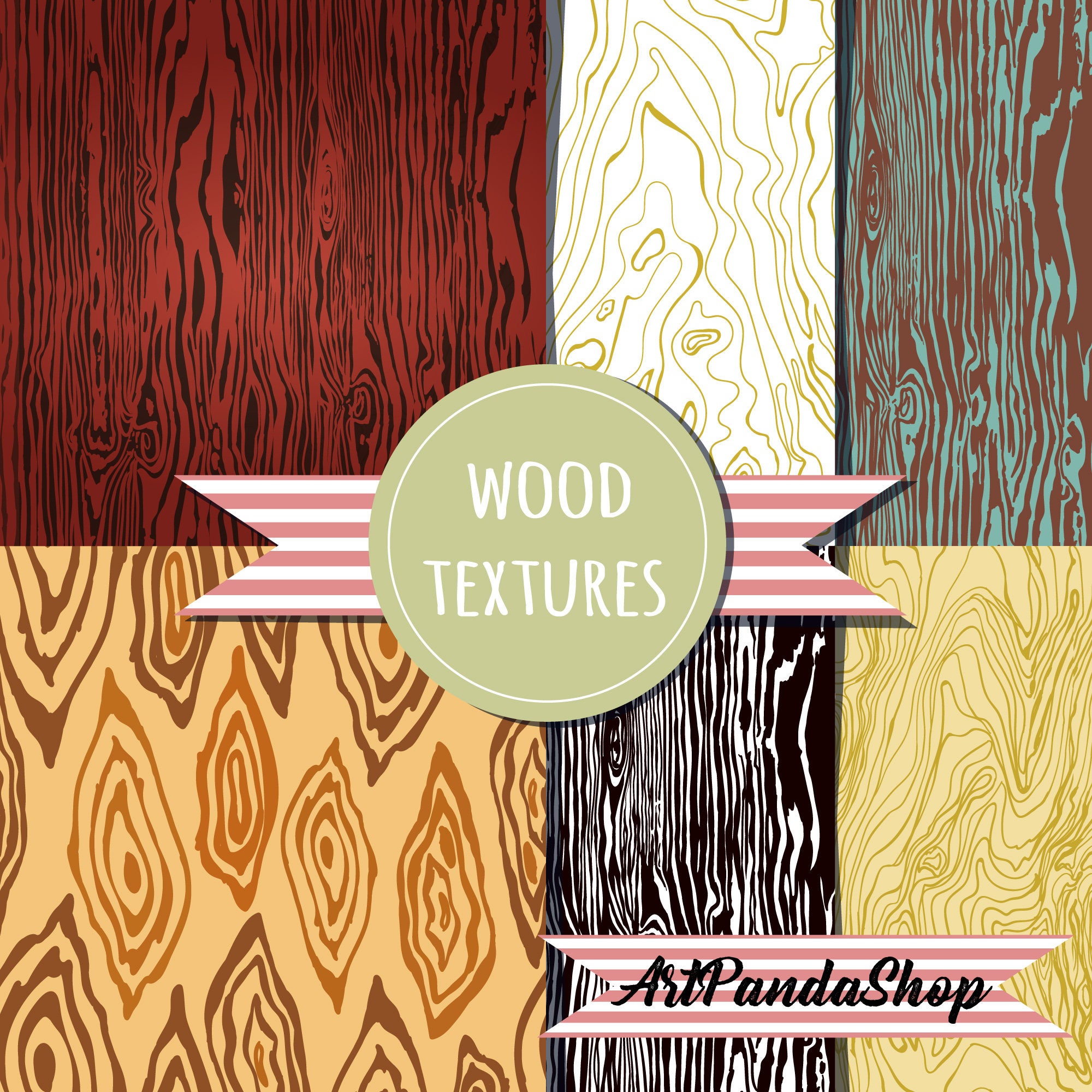 Wood Digital Paper Wood Papers Wood Vector Texture Scrapbook Papers ...