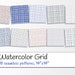 Grid Watercolor Geometric Seamless Patterns Clip Art Scrapbooking ...