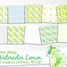 Lemons Digital Paper Clip Art, Seamless Patterns Files Background ...