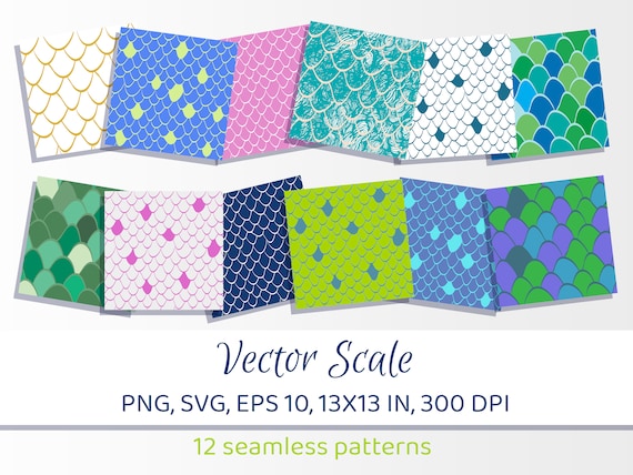 Mermaid Scales Fish Scales Digital Paper Mermaid Pattern - Etsy
