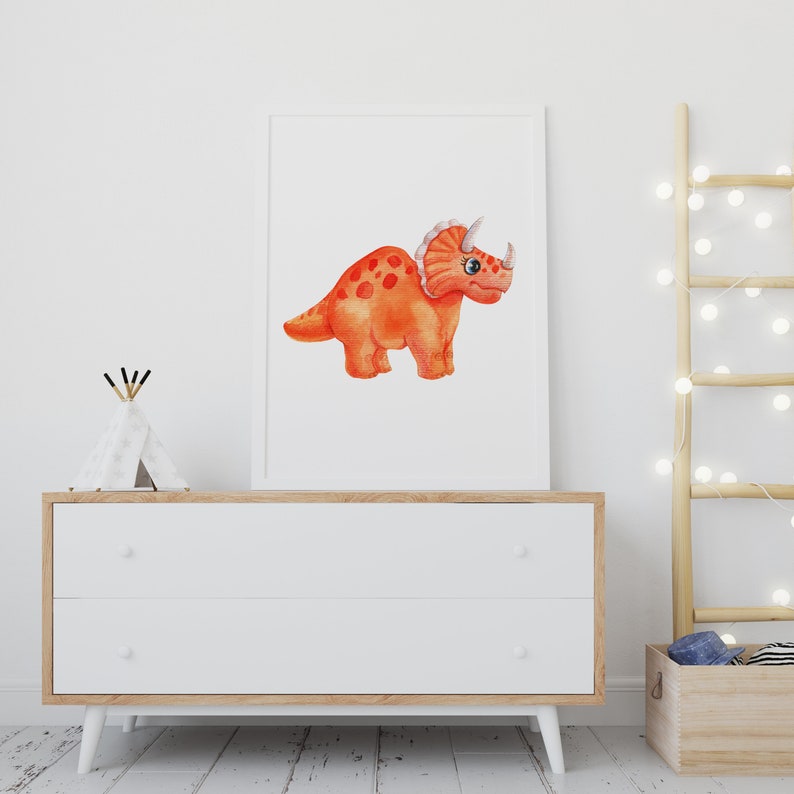 Watercolor Dinosaur Birthday Party Clipart Cute Dinosaurs - Etsy