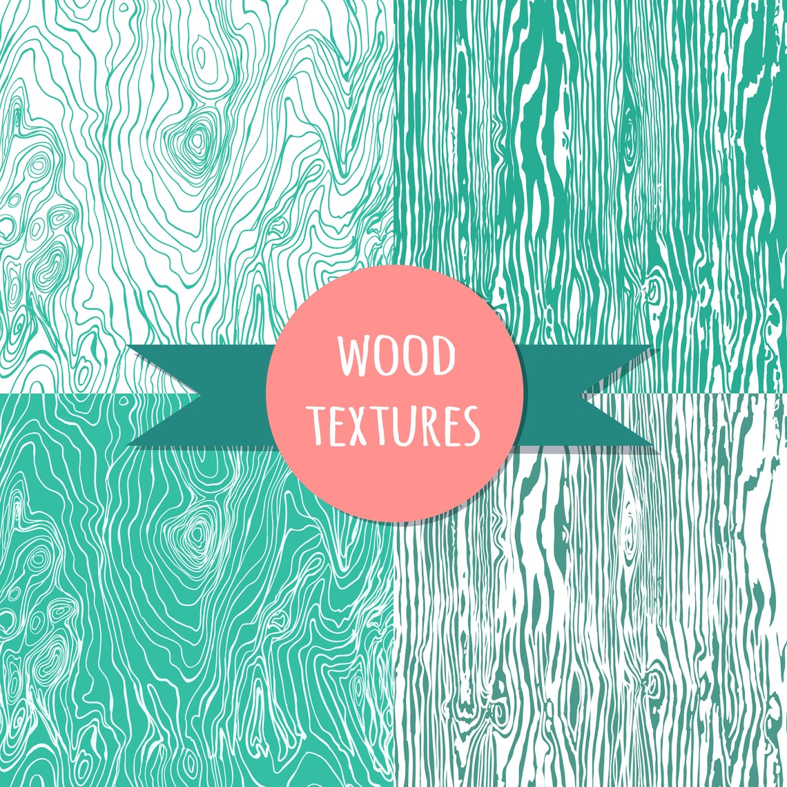 Craft Supplies Mint Wood Paper Pack Wood Digital Paper Wood - Etsy