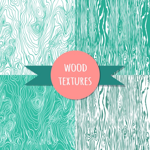 Craft Supplies Mint Wood Paper Pack Wood Digital Paper Wood | Etsy