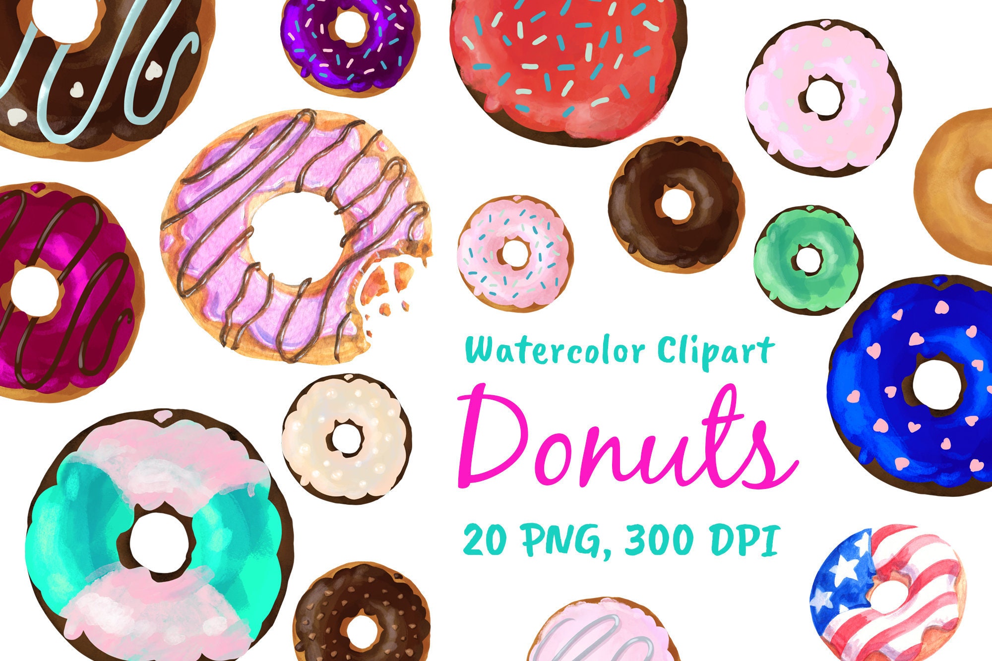 Sprinkle Donut Sweets Clipart Pastry Clipart PNG Little Donuts Sweet ...