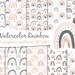 Modern Rainbow Watercolor Boho Digital Paper Set Clipart Jpg - Etsy
