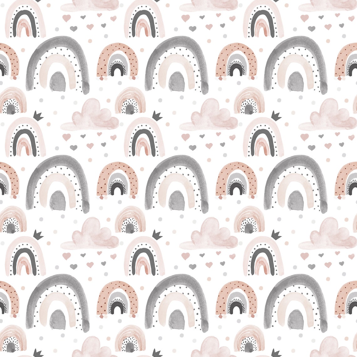 Modern Rainbow Watercolor Boho Digital Paper Set Clipart Jpg - Etsy