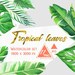 Watercolor Tropical Leaves Clipart Palm Leaf Print Leaf Banana Leaf ...