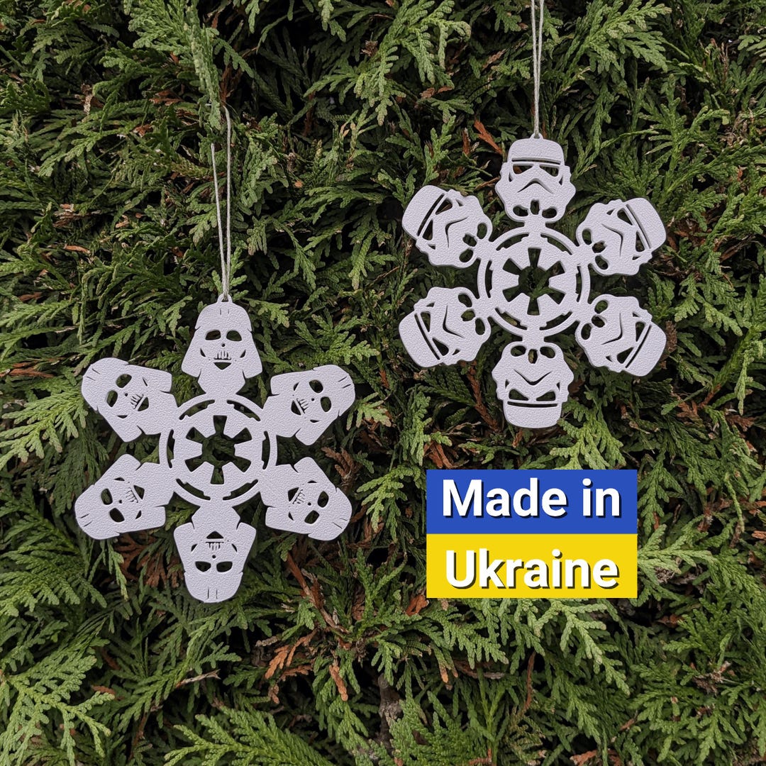 Star Wars Snowflakes Set Christmas Ornaments Vader Stormtrooper Decor ...