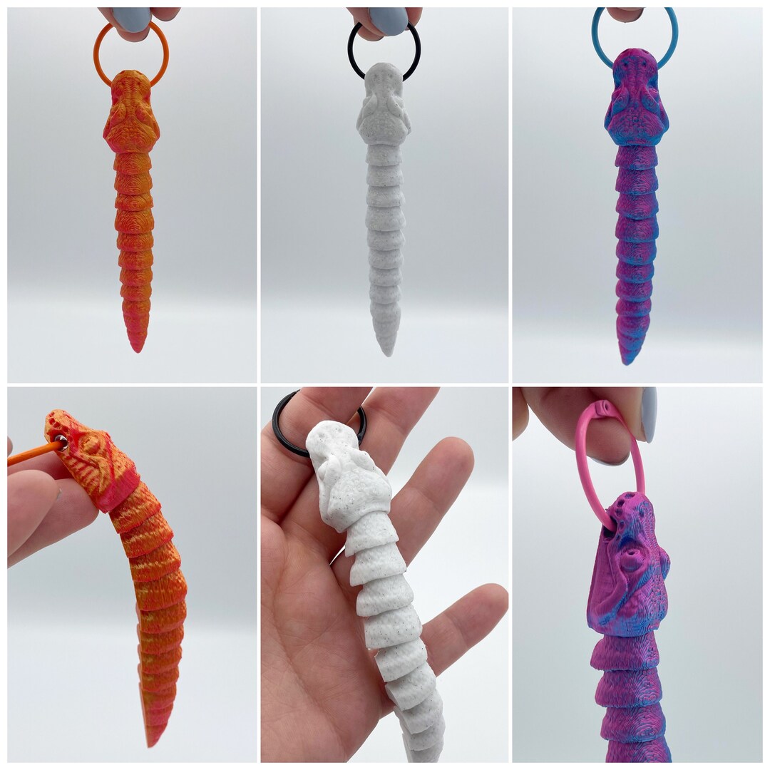 Ball Python Keychain 3D Printed Keychain 3D Printed Ball Python ...