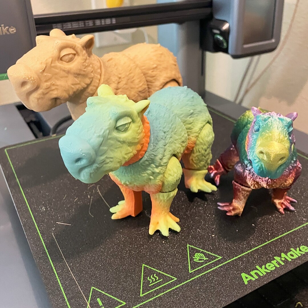 Capybara 3d Printed Toy | 3d Printed Capybara | Articulated 3d Prints - Etsy