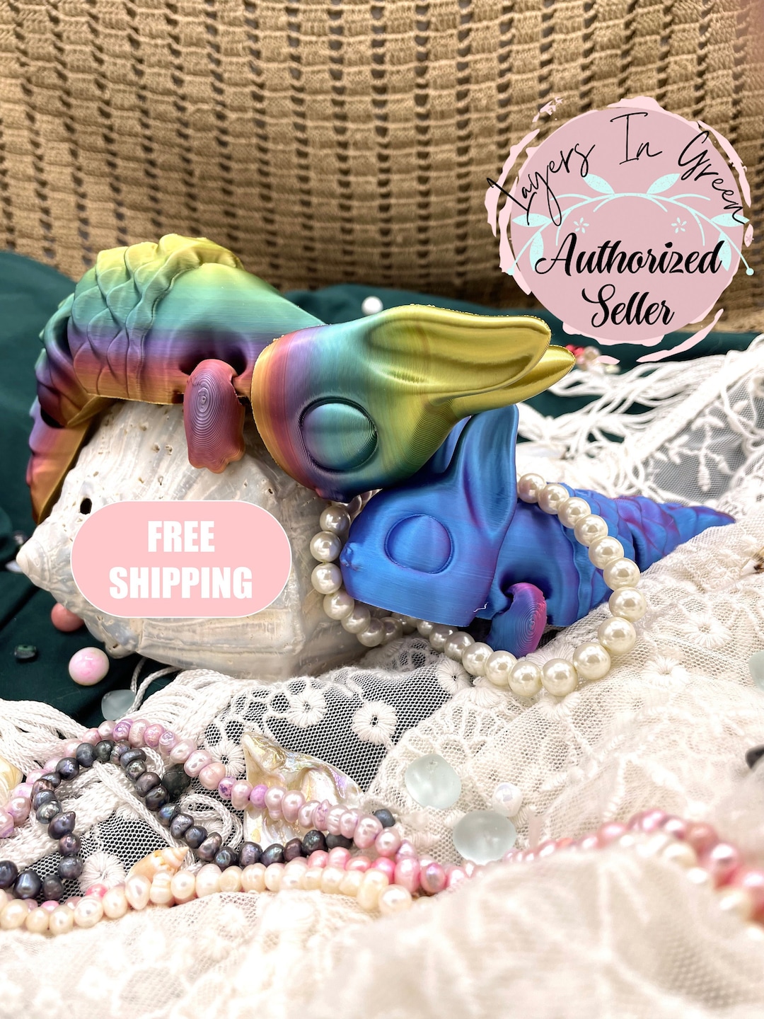 Merbunny Cute Mermaid Articulated 3D Printed Toy Mermaid Bunny Toy - Etsy