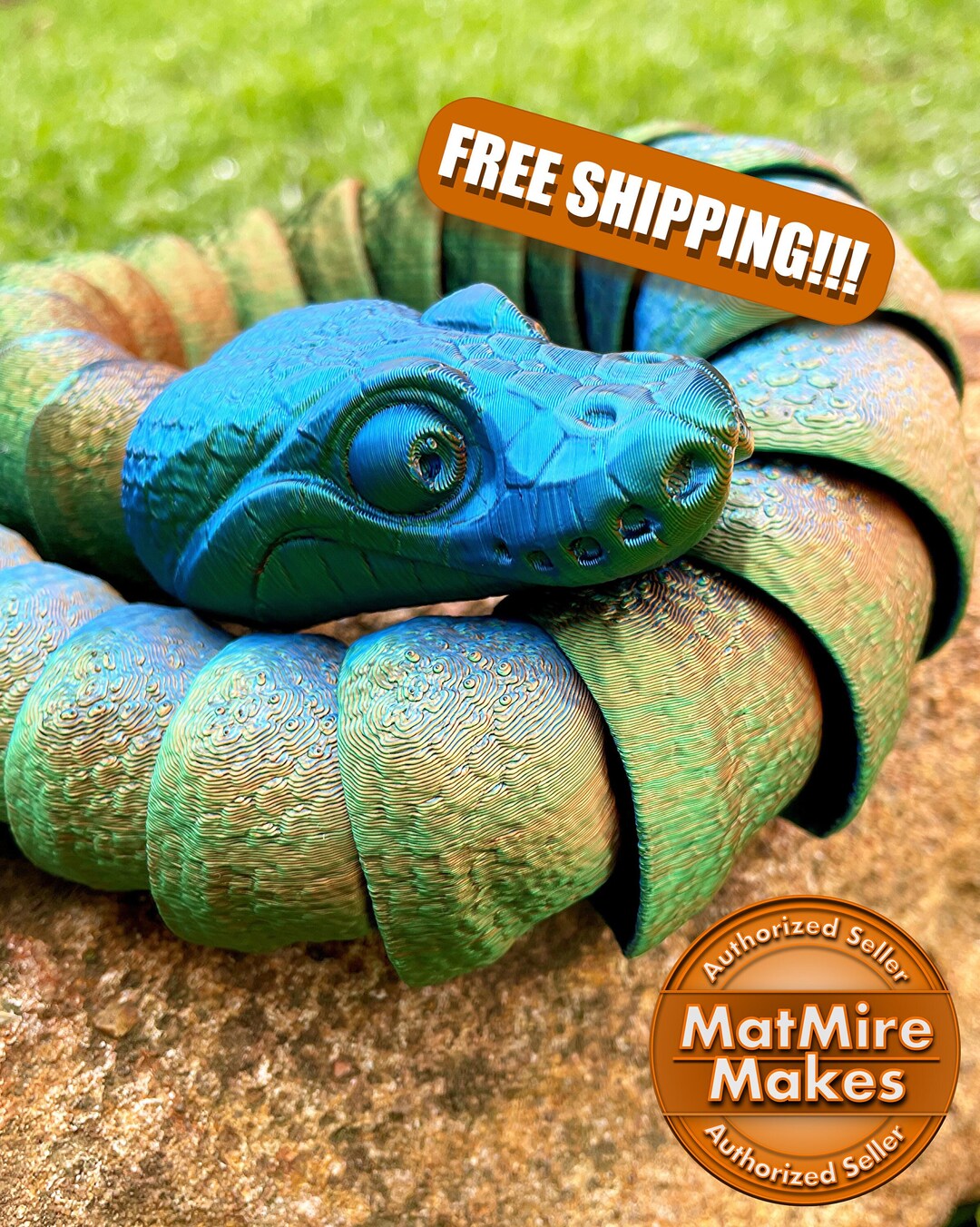 Ball Python Articulated 3D Printed Toy - Etsy