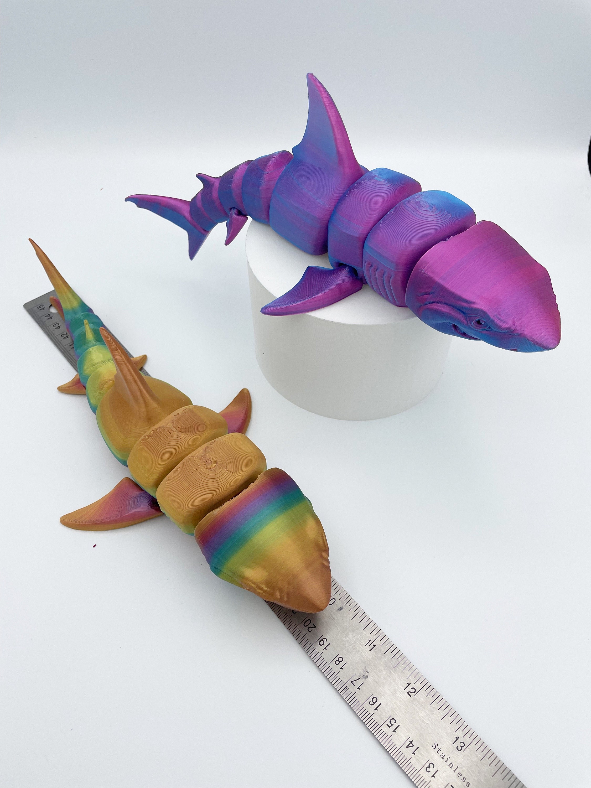 Great White Shark 3D Printed Articulated Toy - Etsy