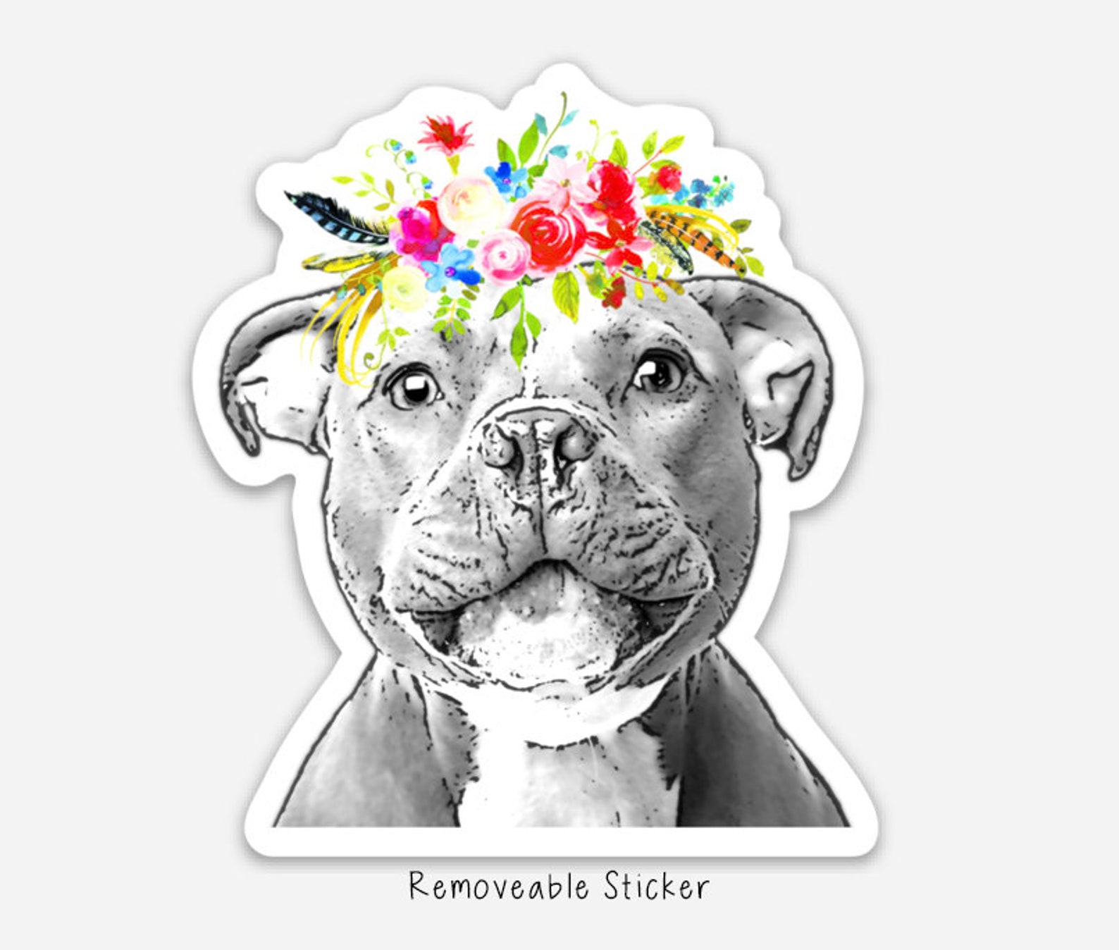 Staffie Sticker, Staffordshire Bull Terrier Large Sticker, Staffy ...