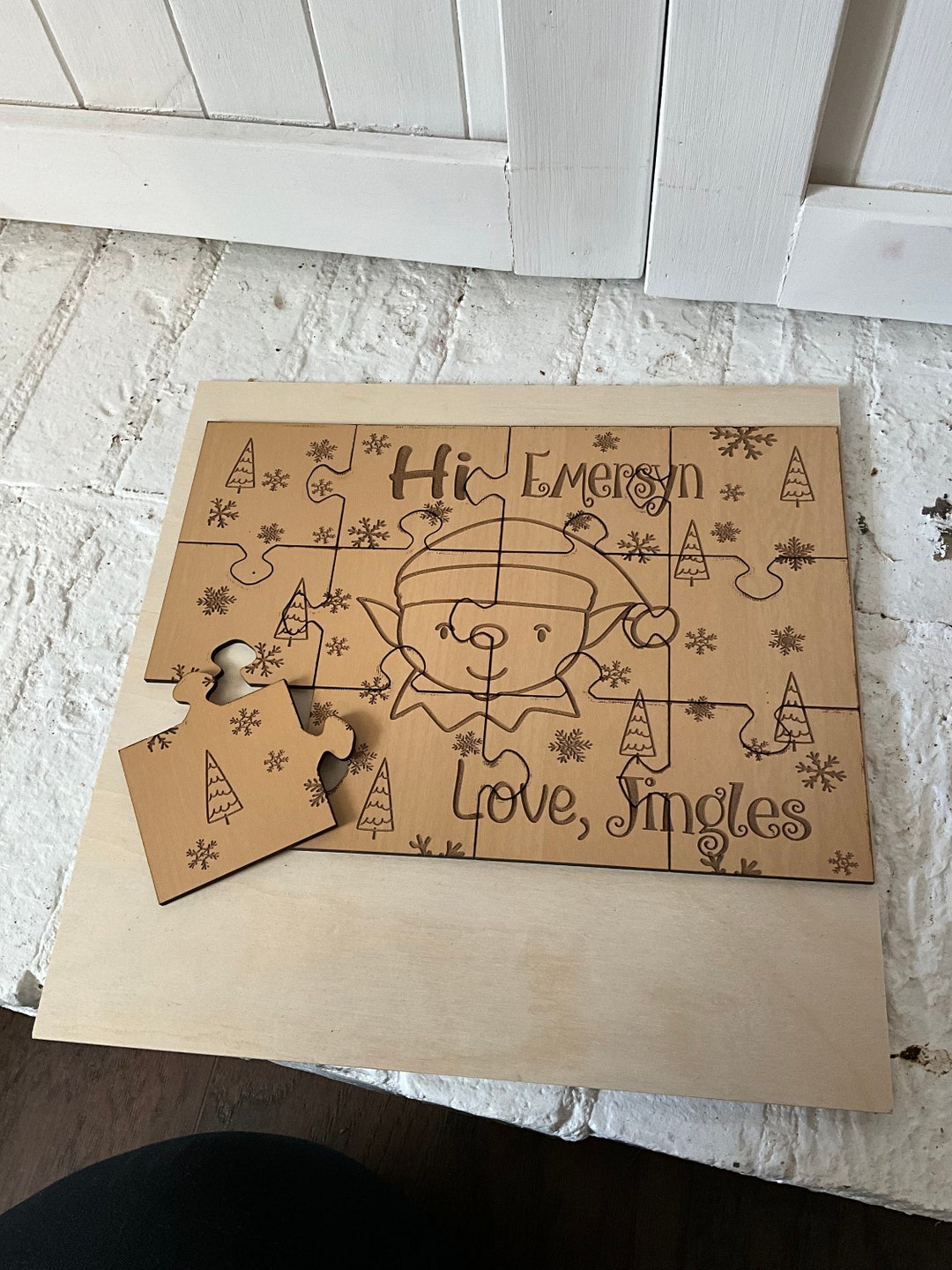 Elf Personalized Wooden Puzzle - Elf Fun - Christmas Elf - Elf Magic ...