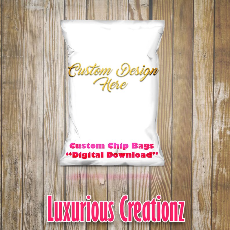 Custom Chip Bags-Favor Bag-Treat Bags-Personalized Digital | Etsy
