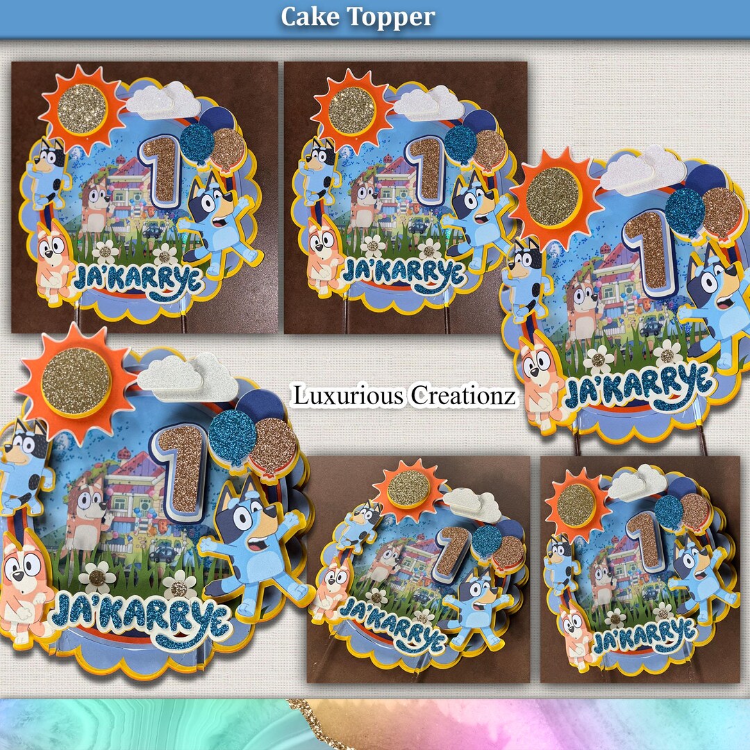 Cake Topper: Blue Bluey - Etsy