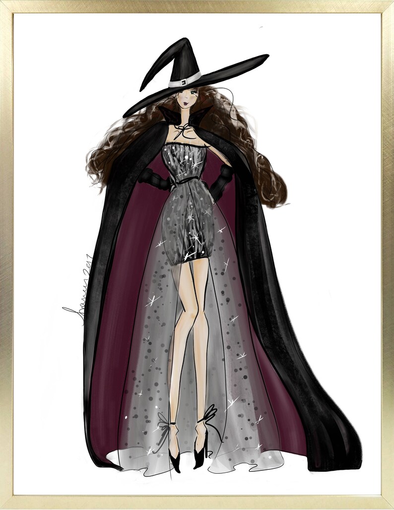 Witch Fashion Illustration - Etsy