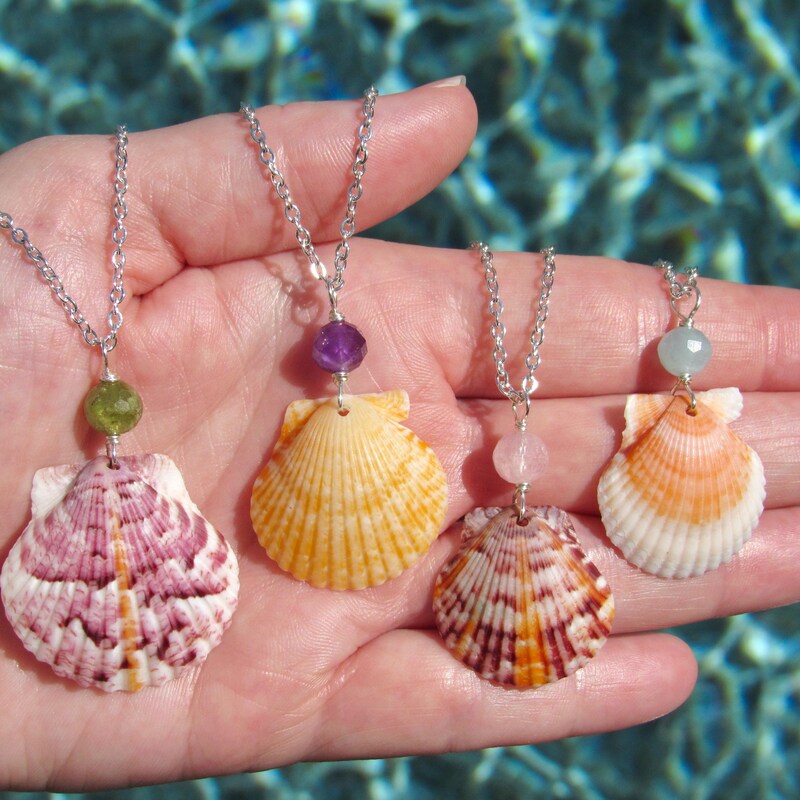 Scallop Shell Necklace - Etsy
