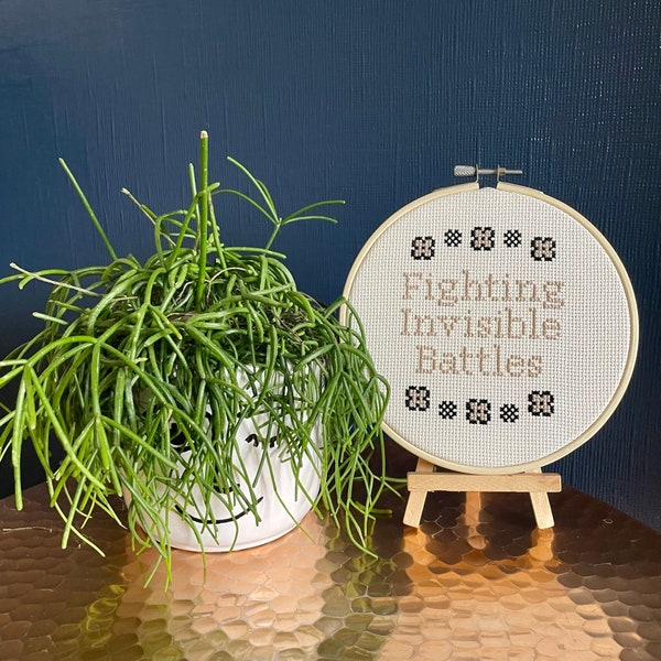 Anxiety Cross Stitch - Etsy UK
