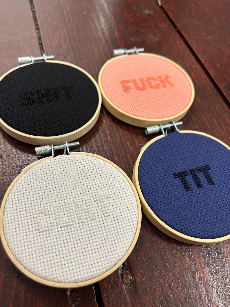 Hidden Swear Word Cross Stitch - Etsy