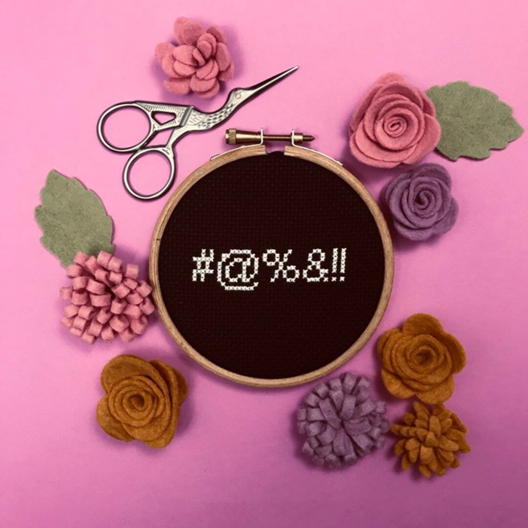 Angry %& Swearing Cuss Cross Stitch - Etsy