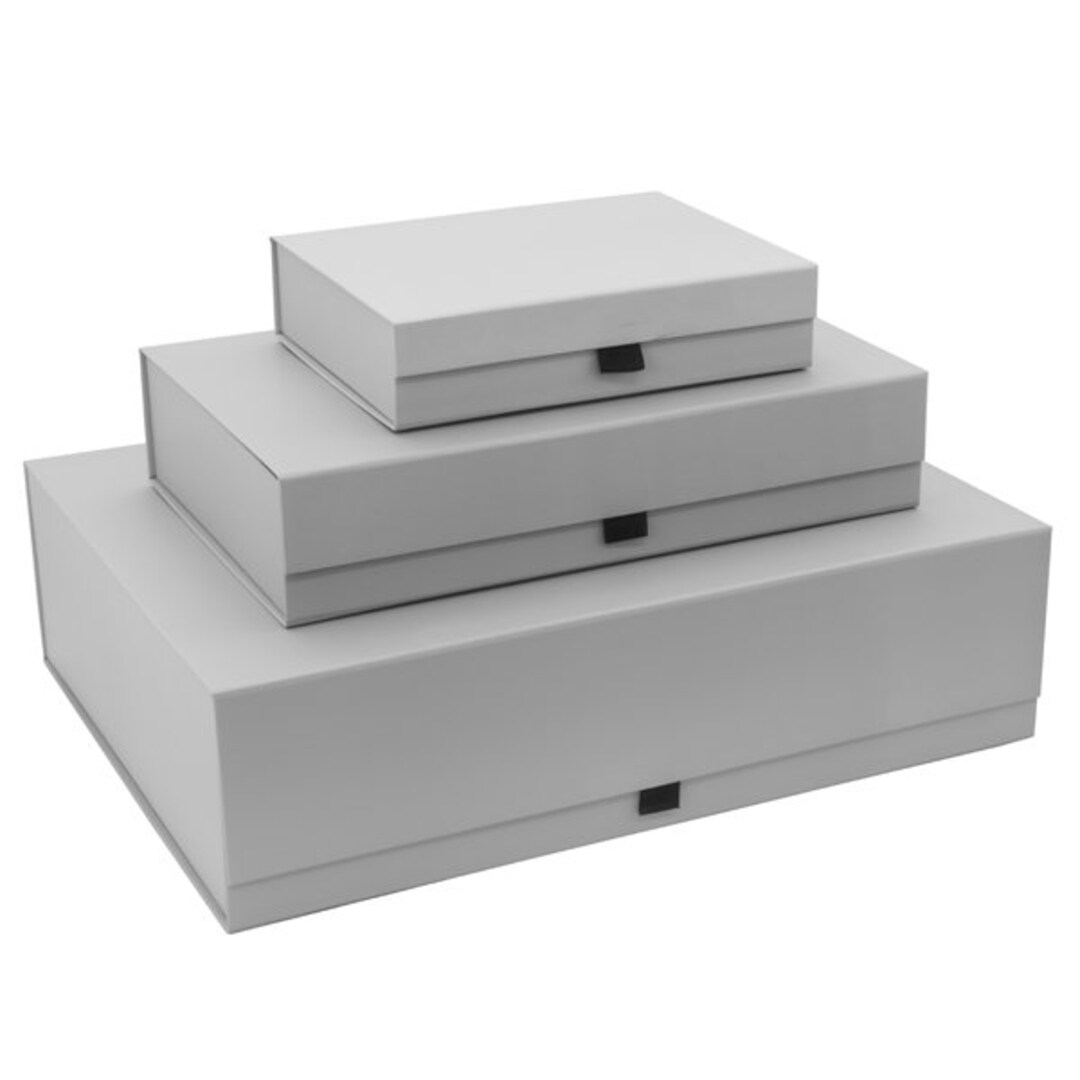 Luxury Magnetic Gift Boxes in a Beautiful Matt Grey Colour, Available ...