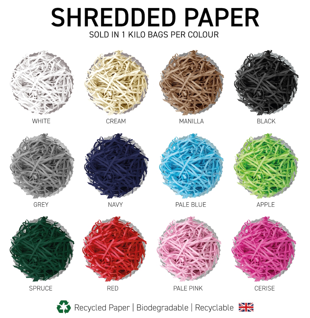 Coloured Shredded Kraft Paper in 1 KG Bags - Shredded Kraft Paper Not ...