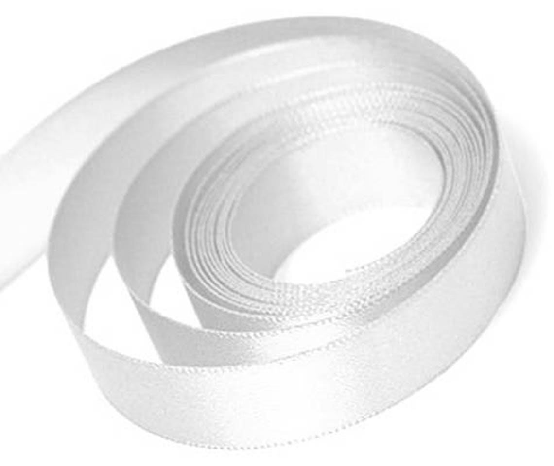 White Satin Ribbon Available in 3 Ribbon Widths 9mm 15mm - Etsy UK