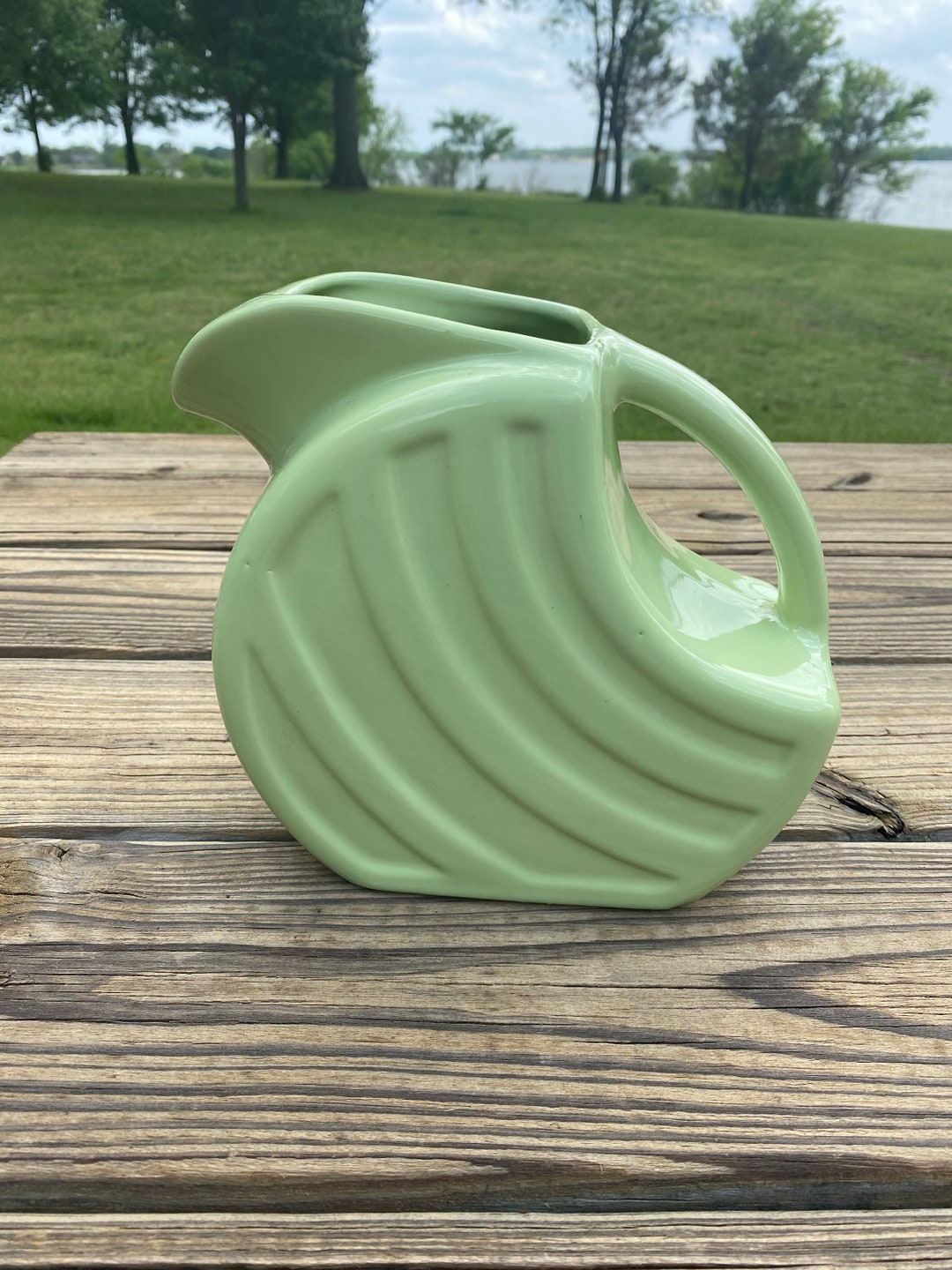 Green Vintage Alamo Pottery Pitcher - Etsy