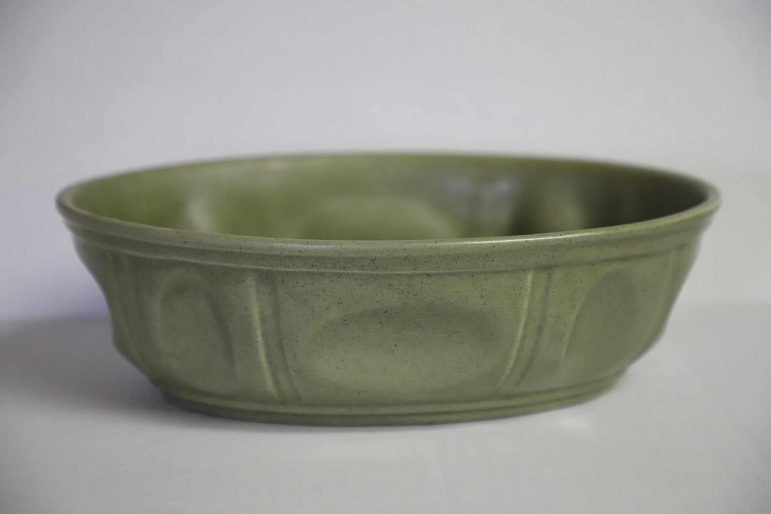 Vintage 1960's Haeger USA 3929 Green Oval Planter - Etsy