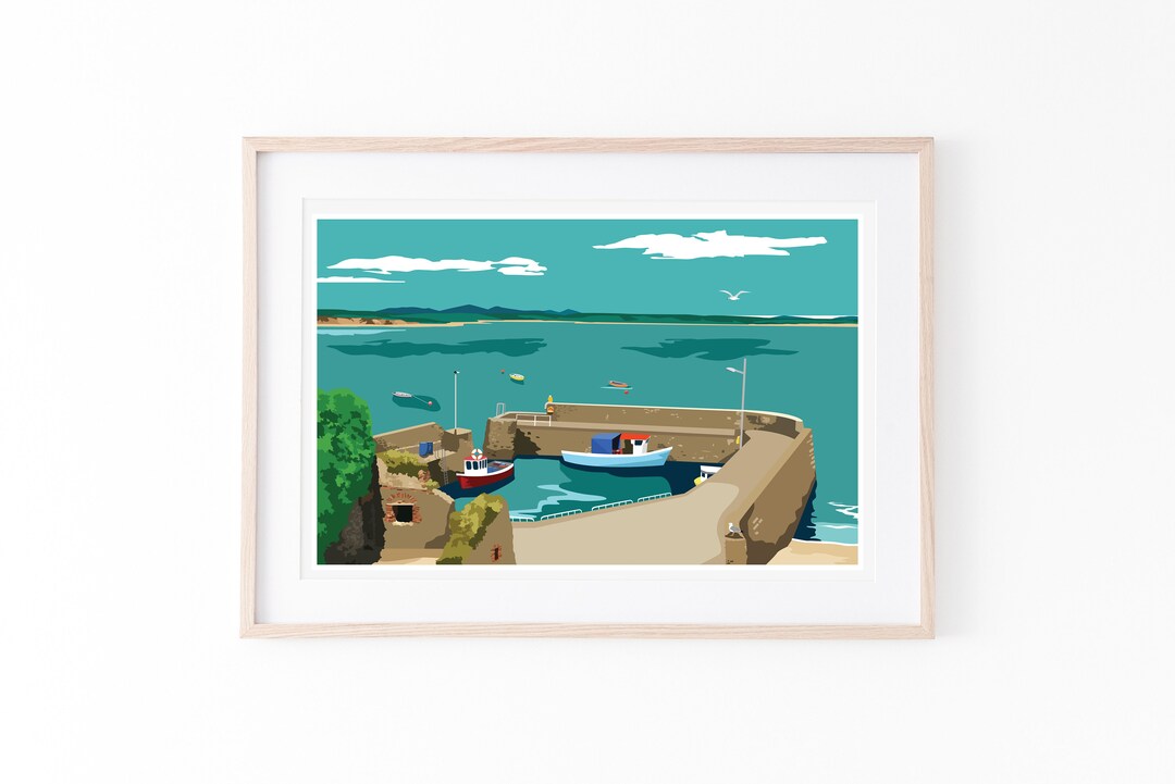 Fethard On-sea Dock Travel Poster - Etsy Israel