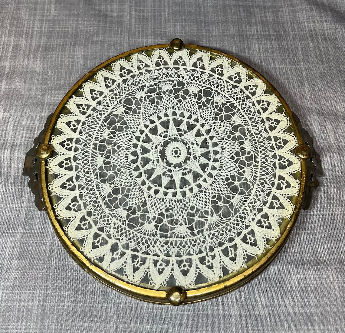 Antique Apollo Vanity Tray W/original Lace Insert 2695/6 - Etsy