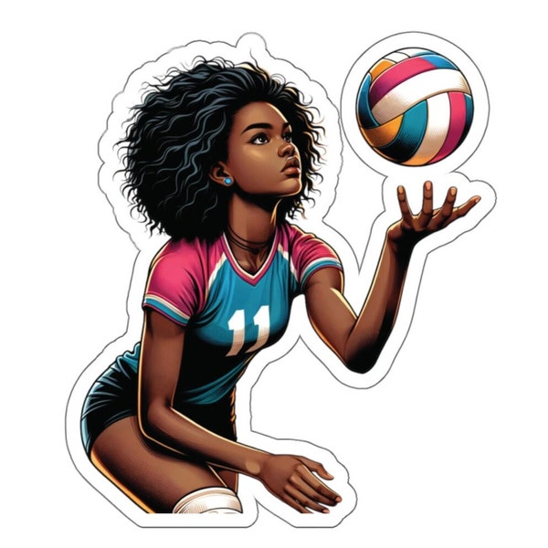 Volleyball Stickers - Etsy