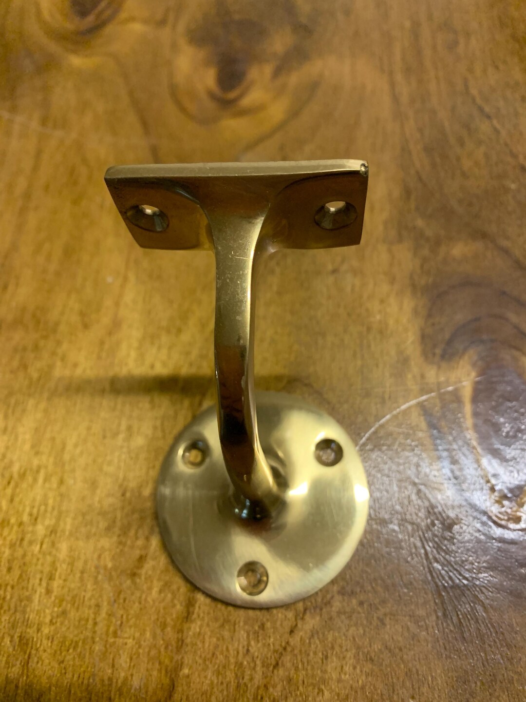 Bannister Rail Support Bracket Solid Brass X 1 Handrail Balustrade Wall ...