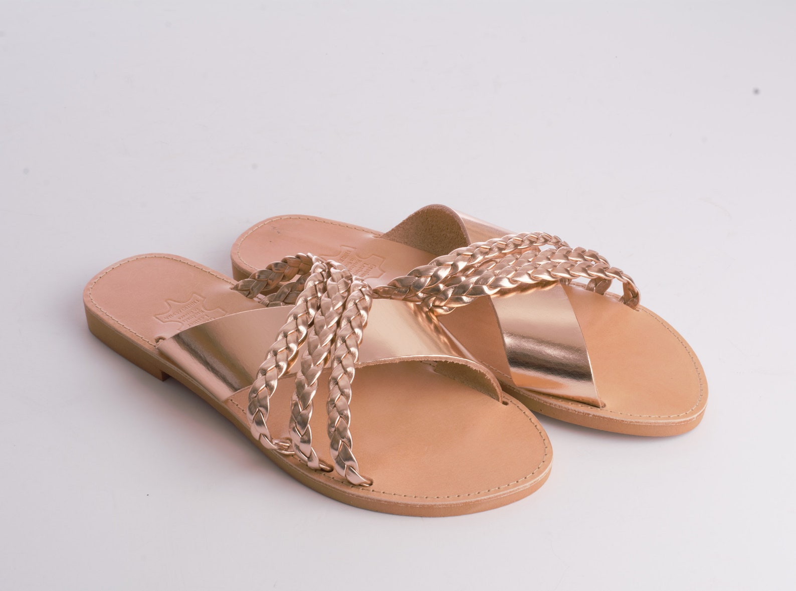 Metallic Woman Sandals Leather Sandals Gift for Her Criss - Etsy